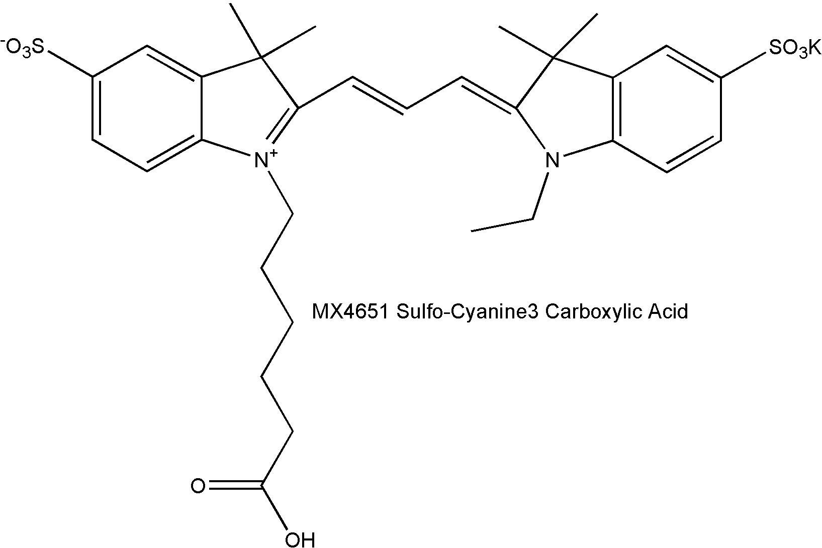 Sulfo-Cyanine3 Carboxylic Acid 磺化Cy3羧酸（水溶性） - 上海懋康生物科技有限公司